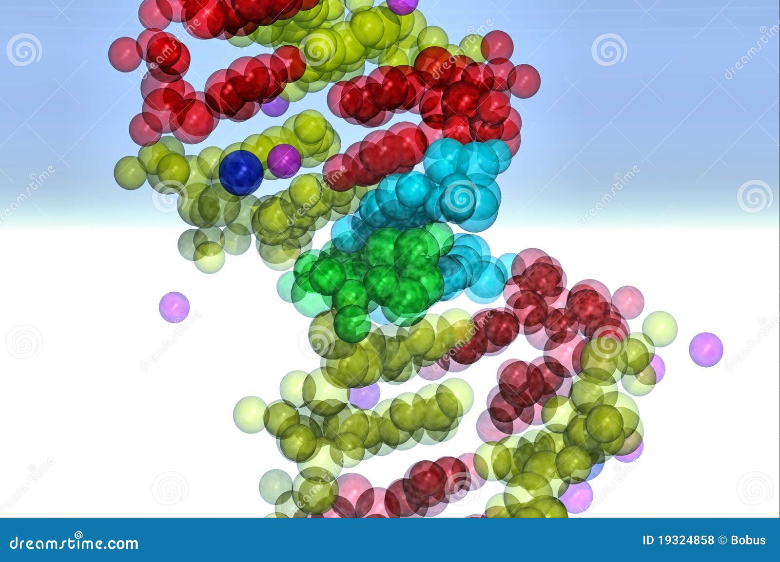 Bellen in vorm van DNA stock illustratie. Illustration of tekening ...