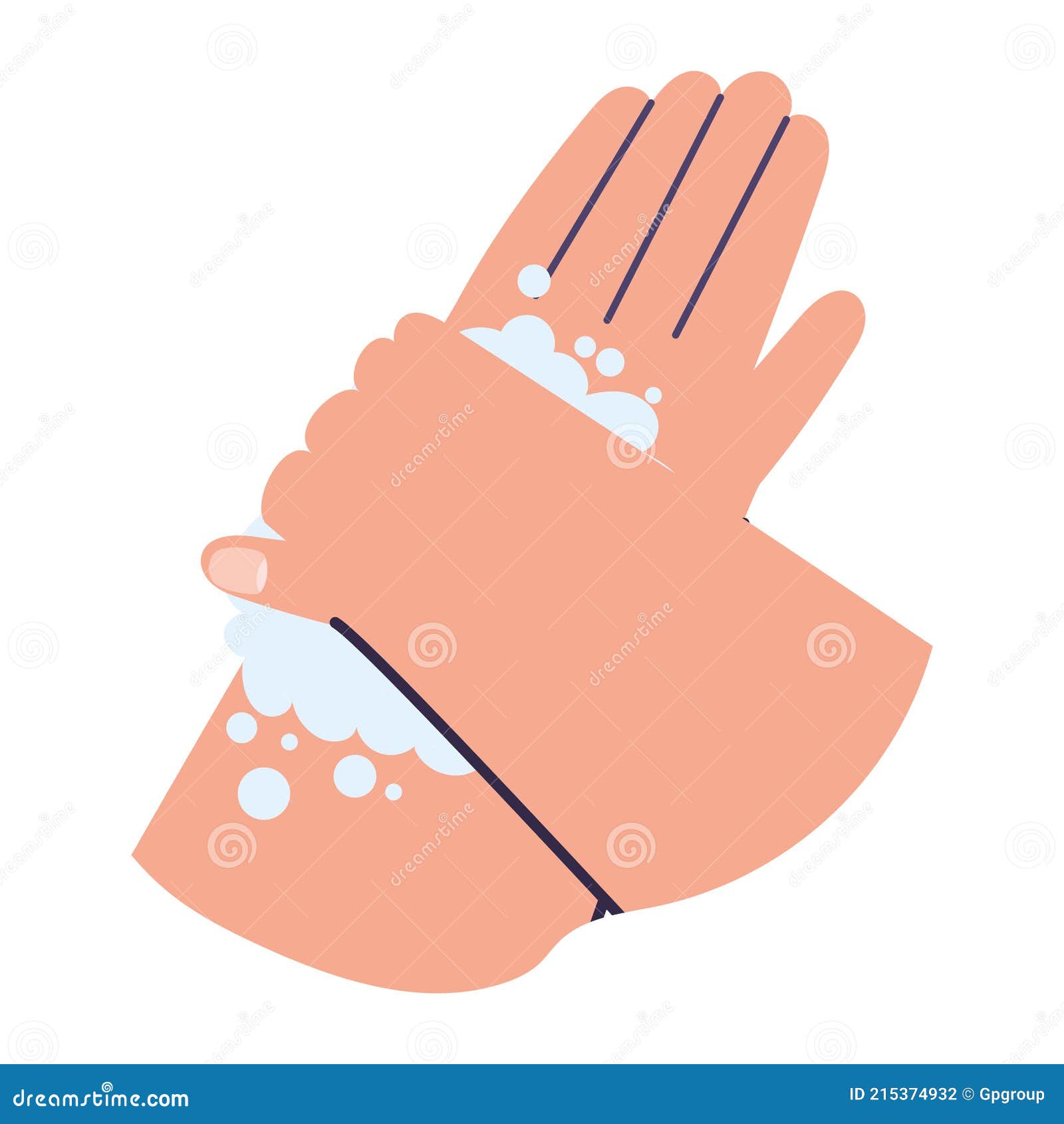 Belles mains propres illustration de vecteur. Illustration du bassin ...