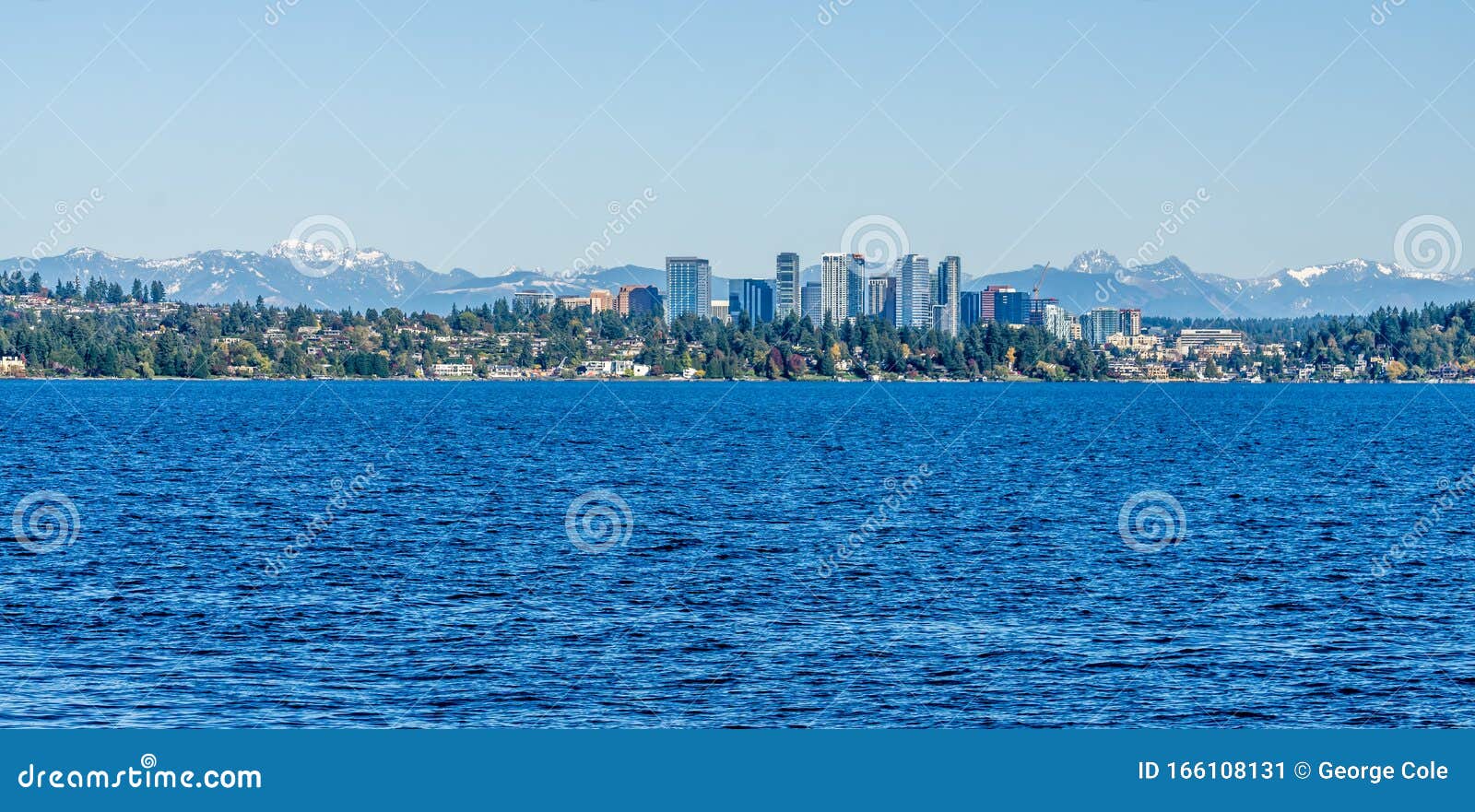 Bellevue WA Skyline Lake Washington Stock Photography | CartoonDealer ...