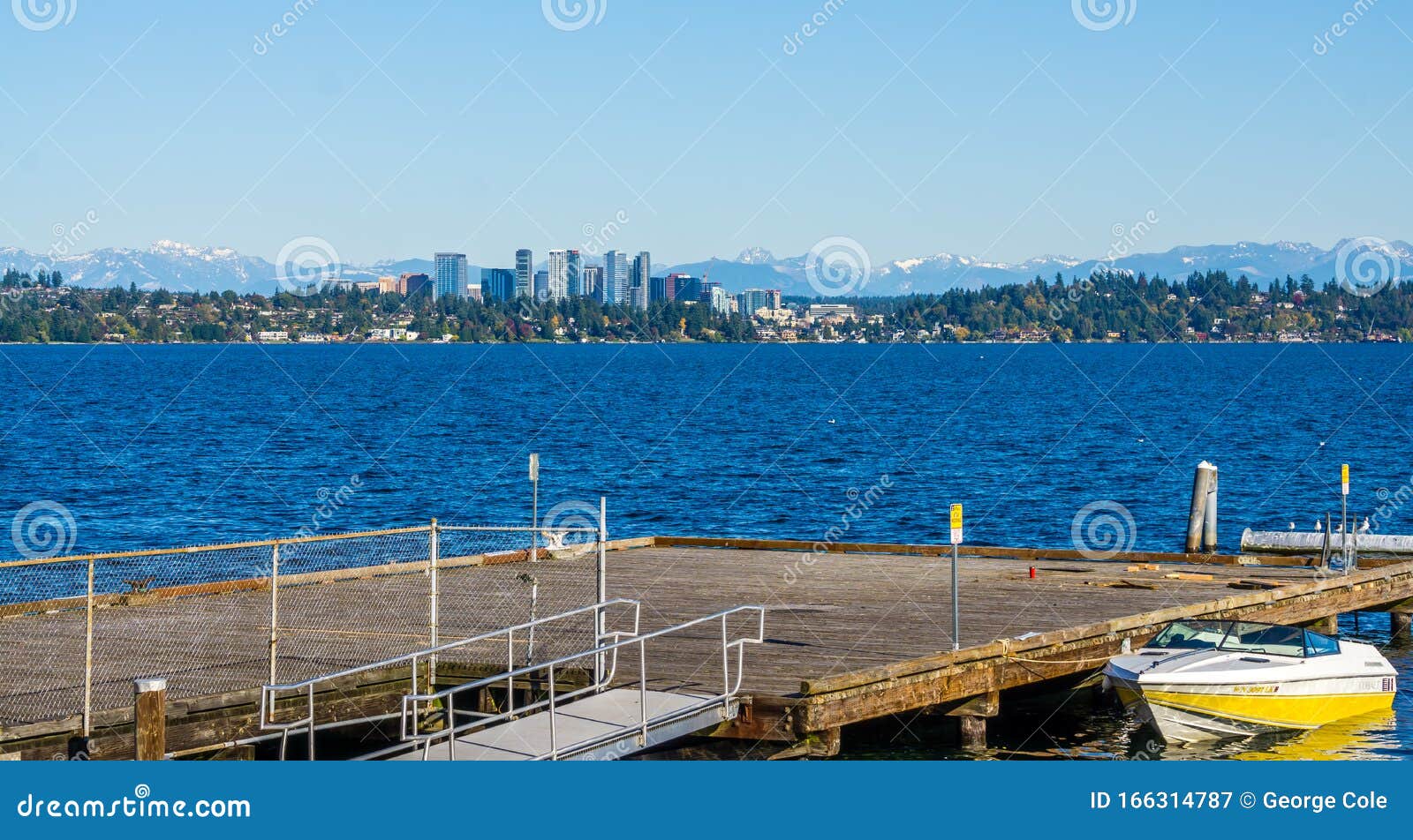 Bellevue WA Skyline Lake Washington Stock Photography | CartoonDealer ...