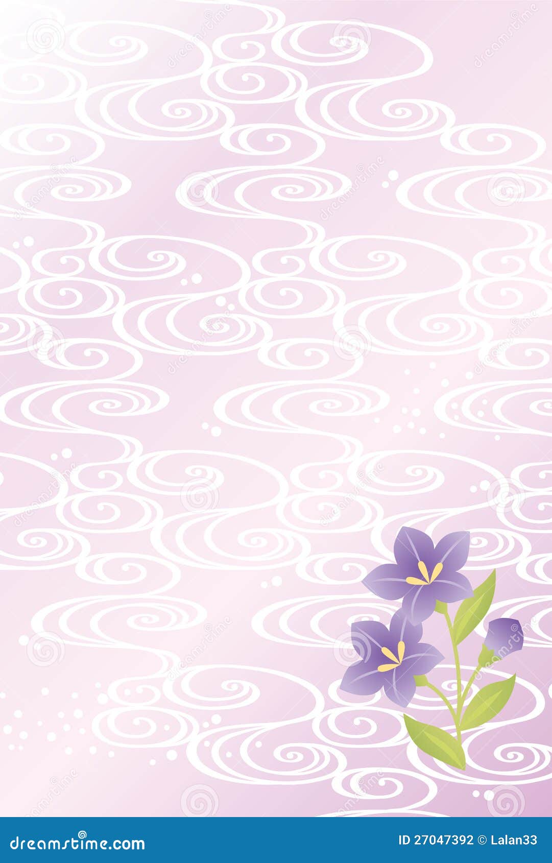 Bellflower card stock vector. Illustration of card, vector - 27047392