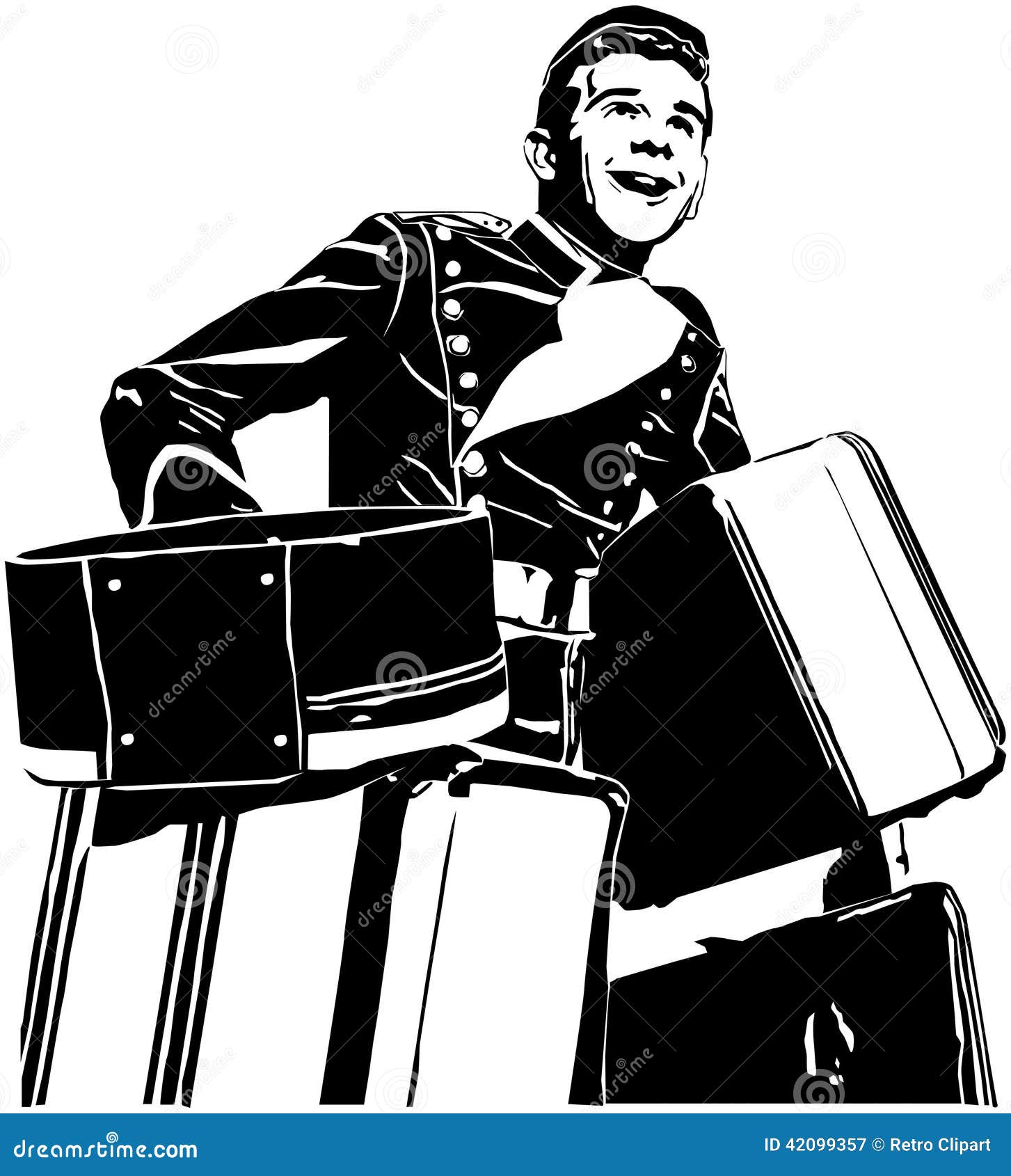 Bellhop stock vector. Illustration of advertising, humour - 42099357