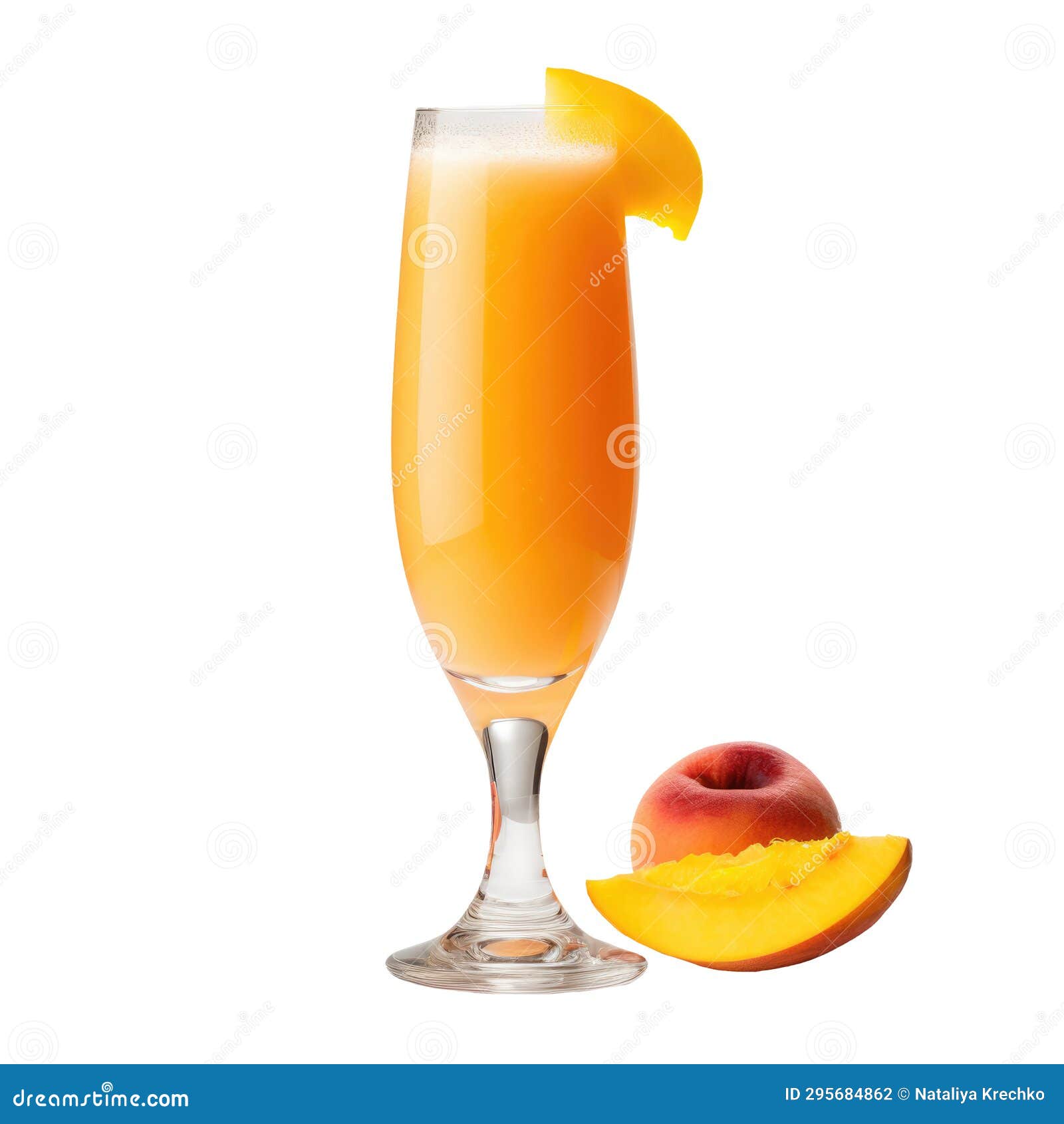 Bellini Cocktail. Flat Style. Colorful Cartoon Vector Illustration ...