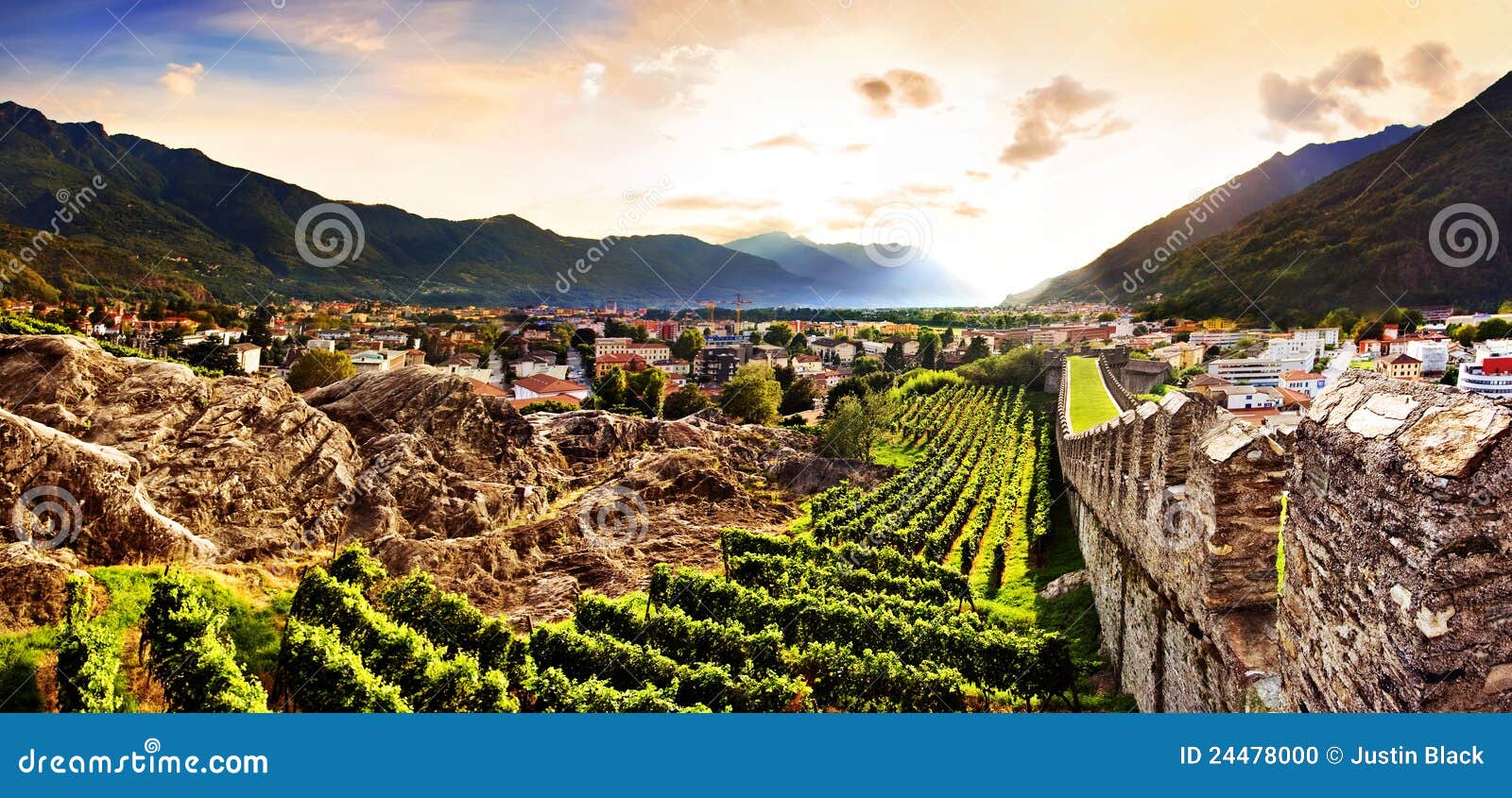 Bellinzona, Switzerland stock photo. Image of bellinzona - 24478000