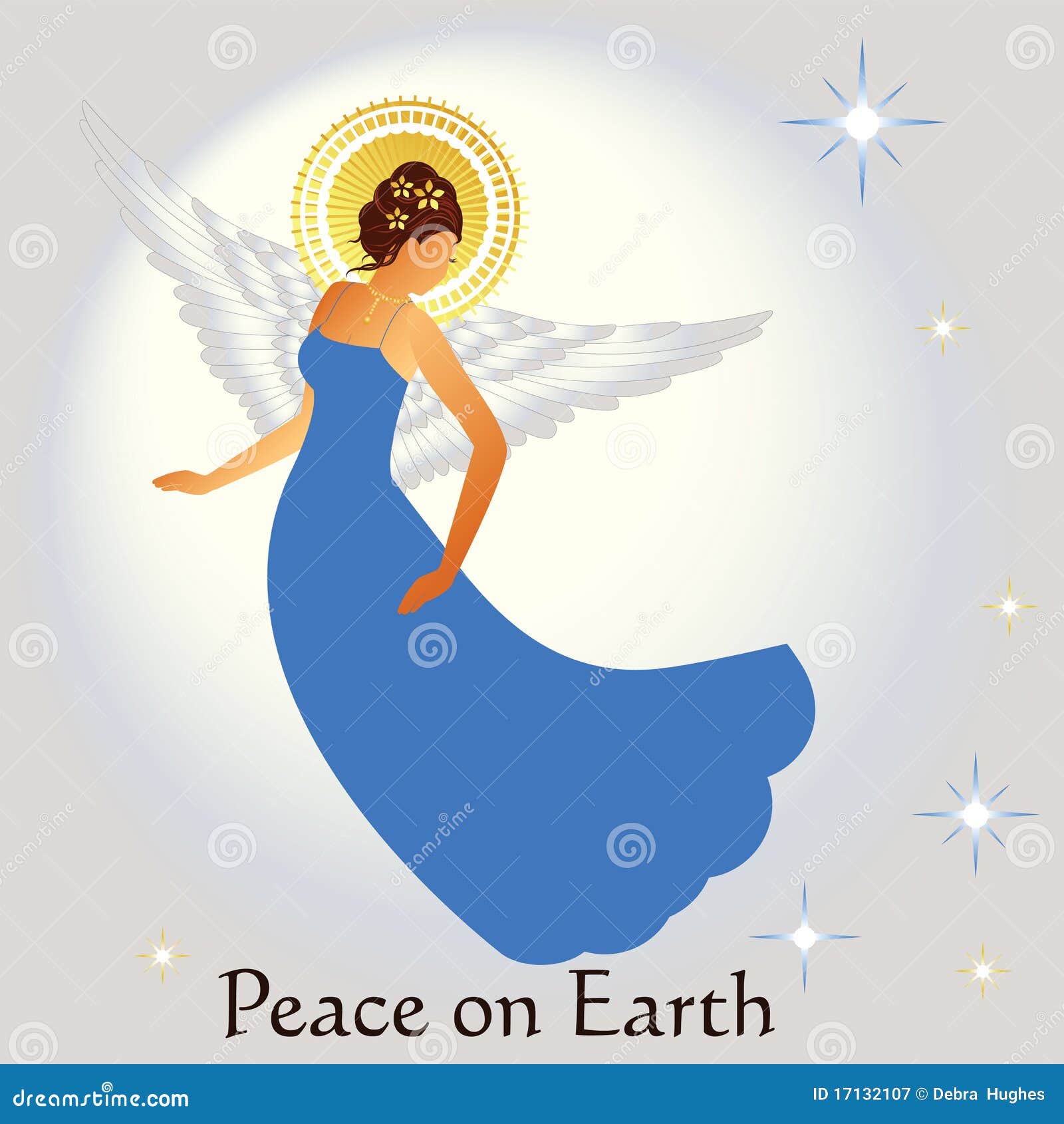 Bello angelo illustrazione vettoriale. Illustrazione di celeste - 17132107