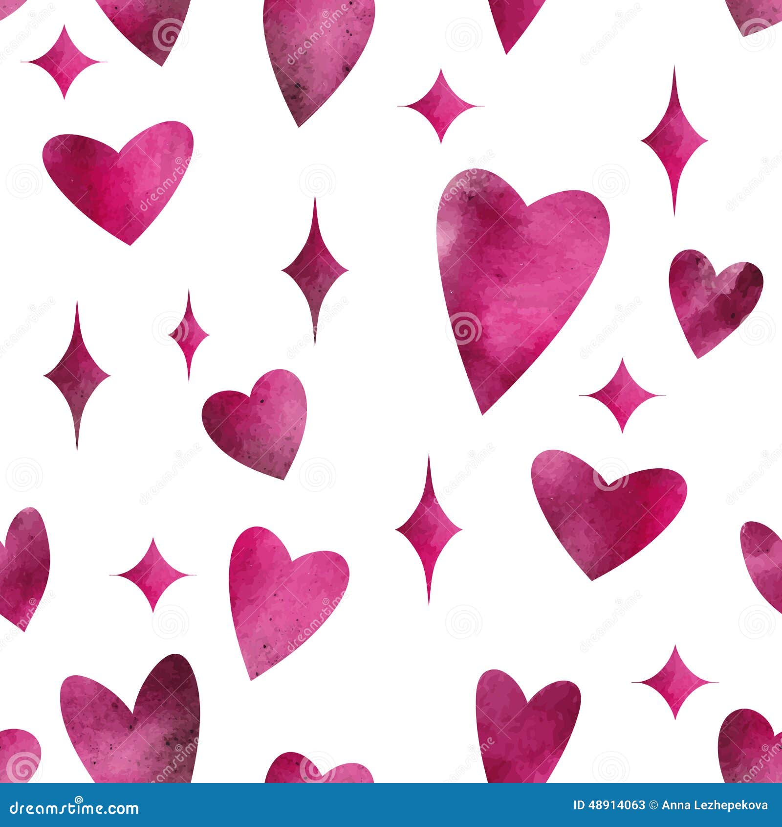 Bello Cuore Rintracciato Dell'acquerello Illustrazione di Stock ...