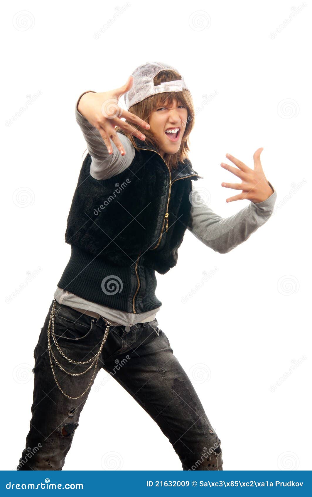 Bello Dancing Adolescente Della Ragazza Del Rapper Immagine Stock ...