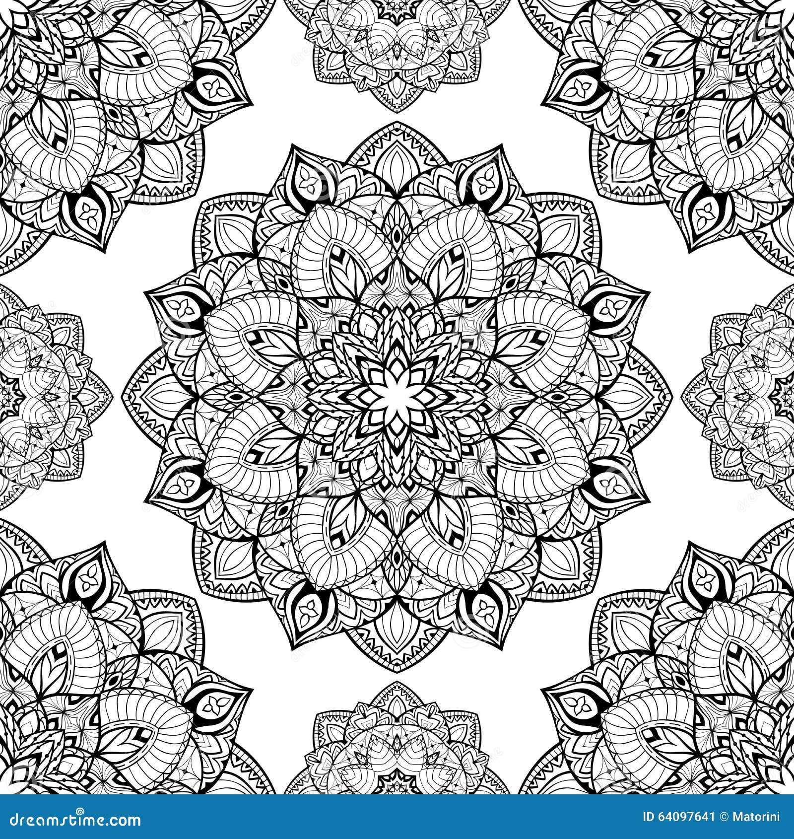 Bello Modello Delle Mandale Illustrazione Vettoriale - Illustrazione di ...