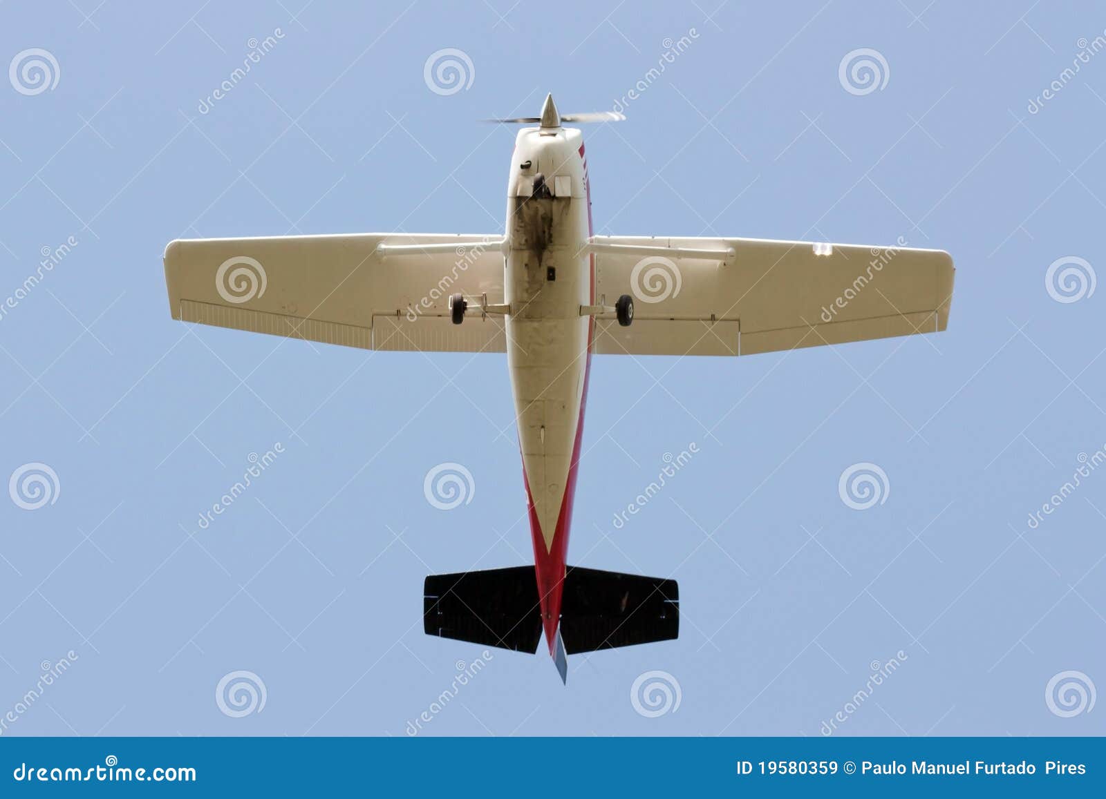 Bellow Propeller Plane stock image. Image of wing, high - 19580359