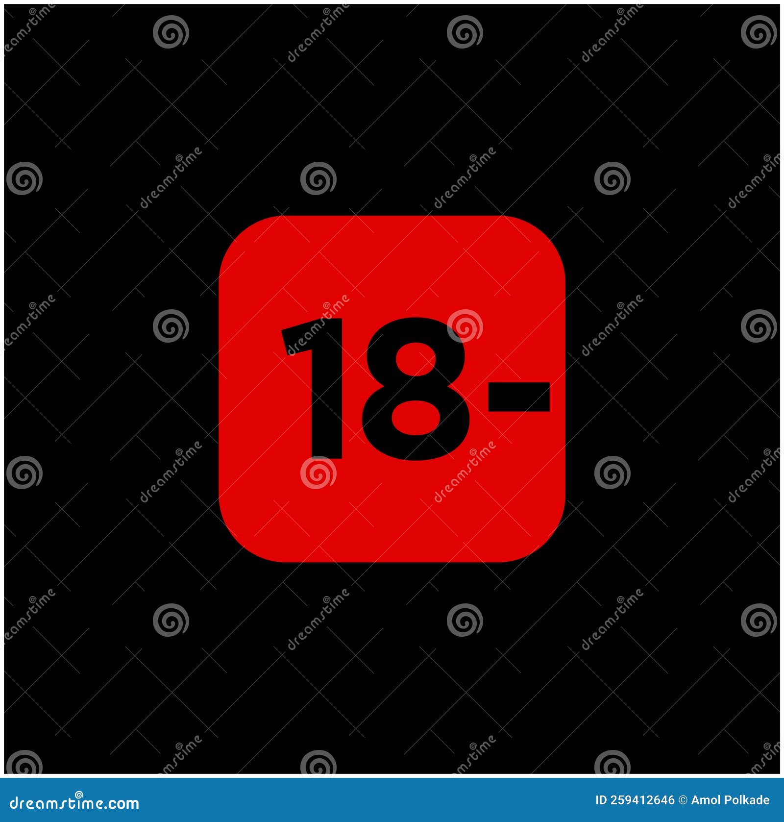 Bellow 18 Vector Icon. 18 Minus Red Icon Stock Vector - Illustration of ...