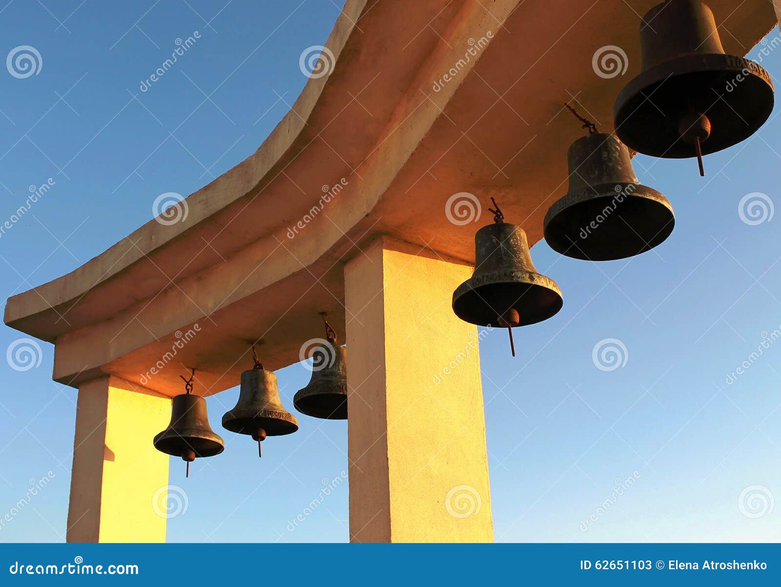 Bells stock image. Image of bell, fort, arch, summer - 62651103