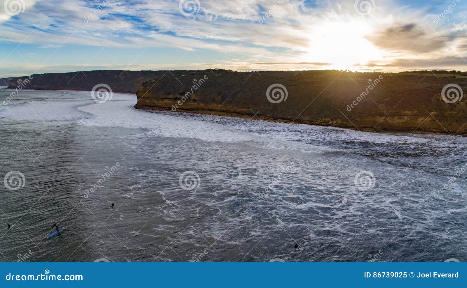 Bells Beach stock image. Image of horizon, river, shore - 86739025