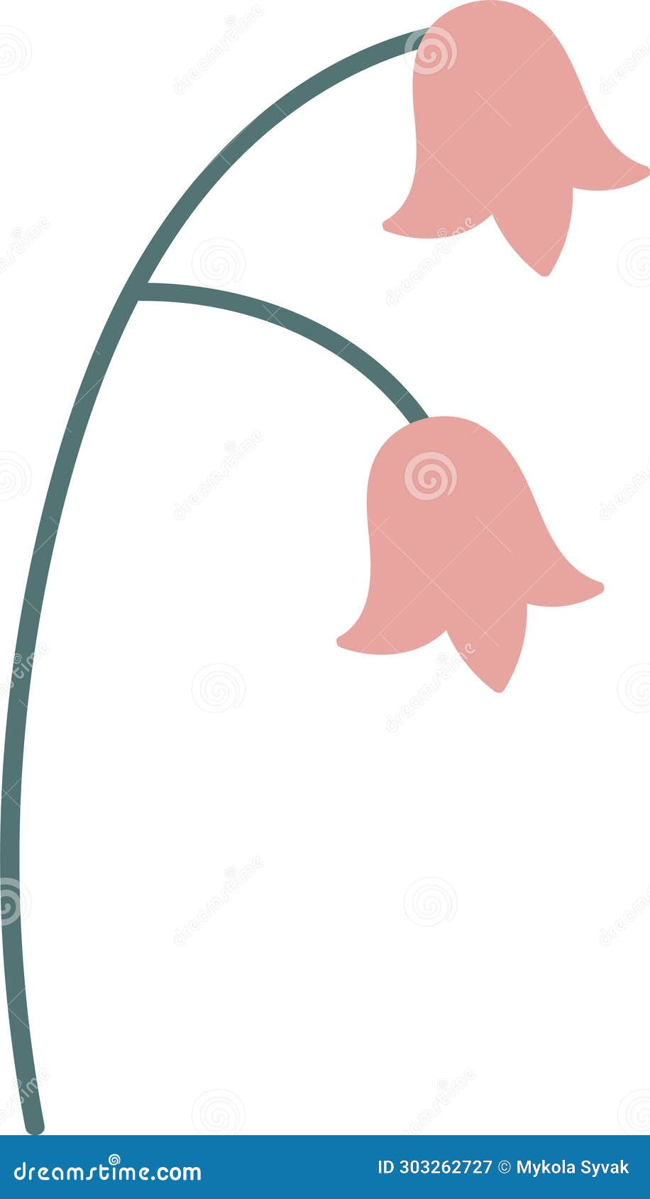 Bells Flowers Plant stock vector. Illustration of white - 303262727