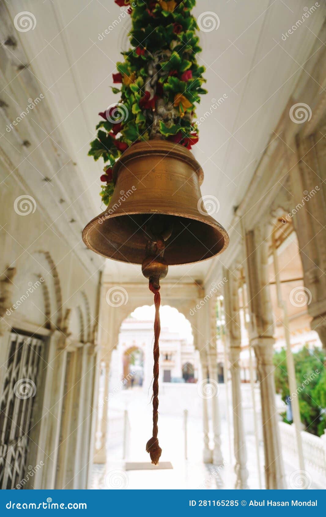 Bells in hindu temple. stock image. Image of kolkata - 281165285