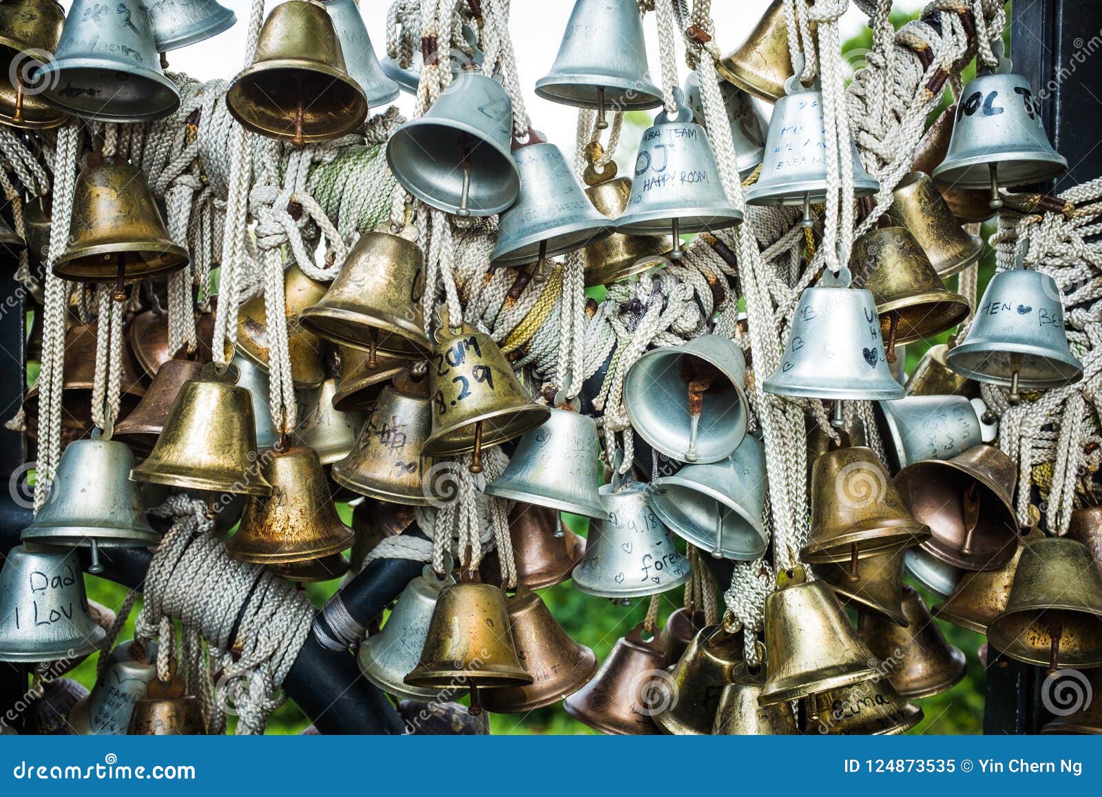 Bells of Love stock image. Image of ring, hang, tied - 124873535