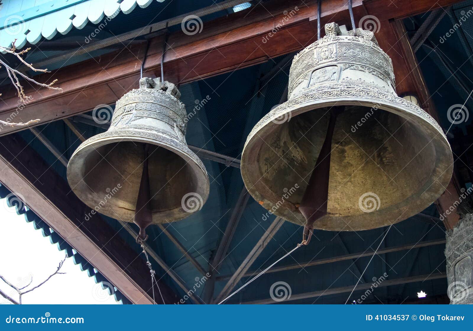 Bells in monastery stock image. Image of bells, metal - 41034537