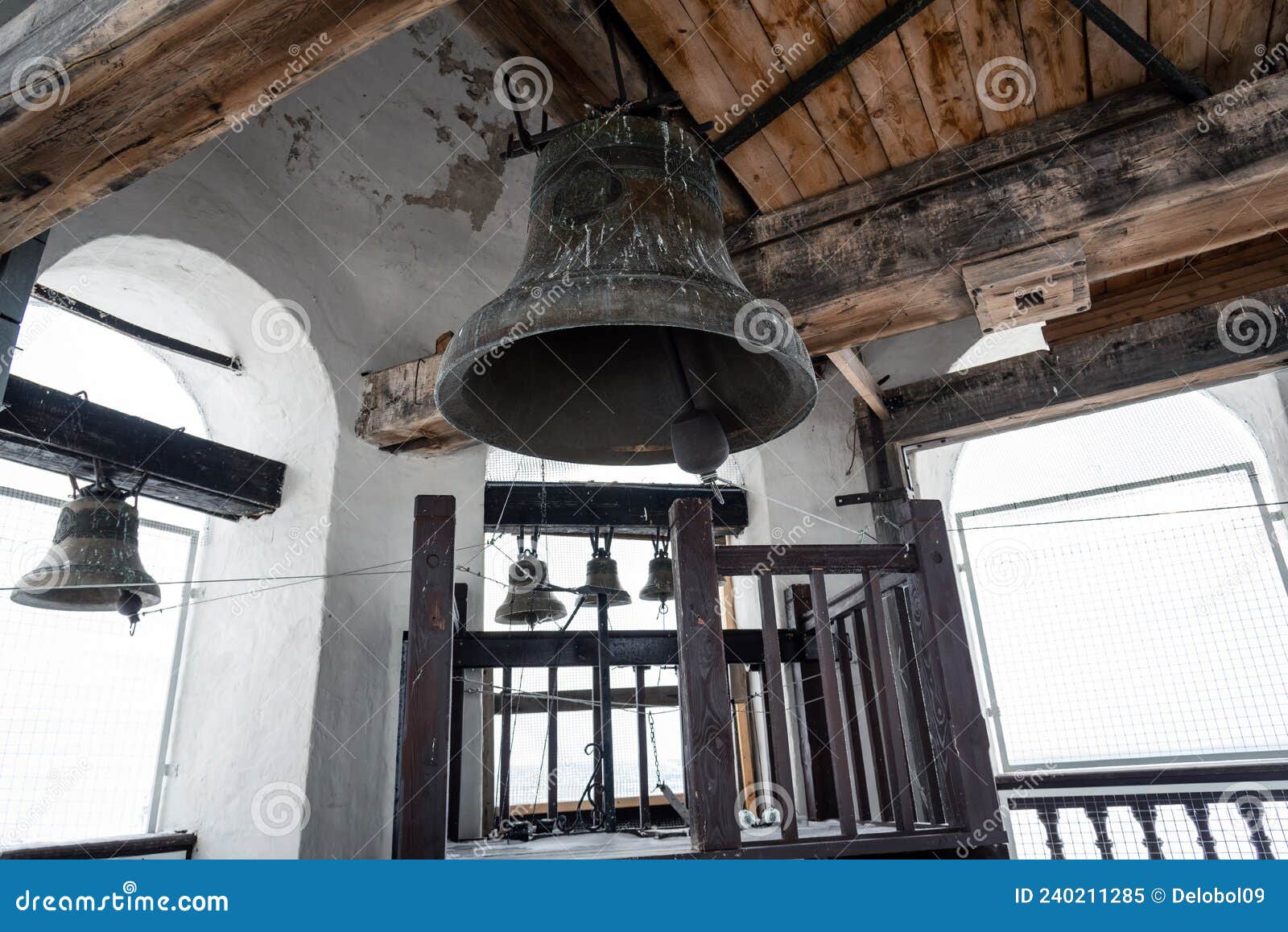Bells in the Old Belfry, Church Bell. Stock Image - Image of antique ...