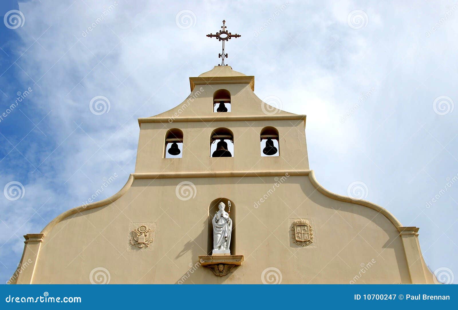 Bells in Old Church Steeple Stock Image - Image of architectural ...