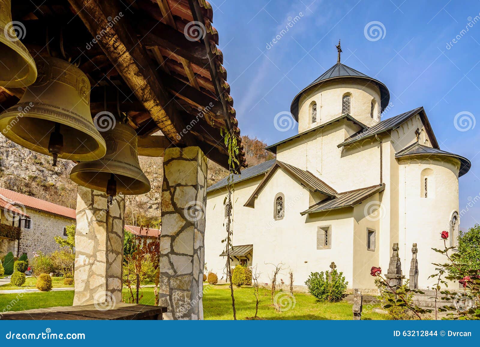 Bells by the Serbian Orthodox Monastery Moraca, Kolasin,Montenegro ...