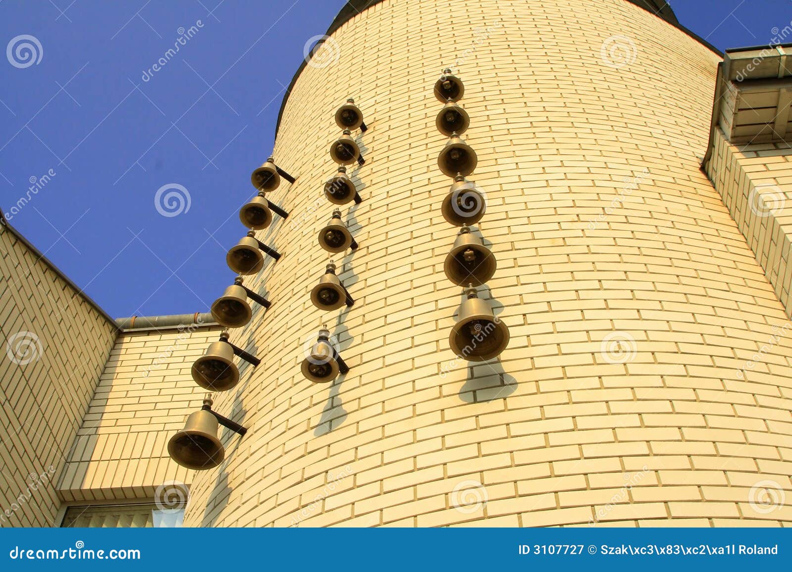Bells on Side of a Building Stock Image - Image of ringing, ring: 3107727
