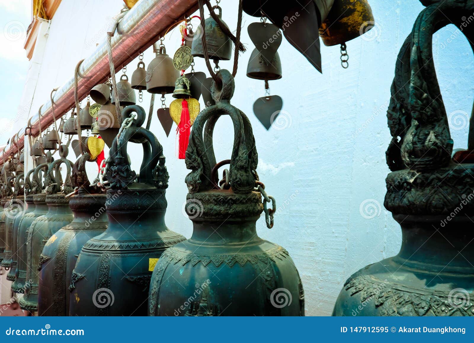 The bells in the temple stock image. Image of baijnath - 147912595