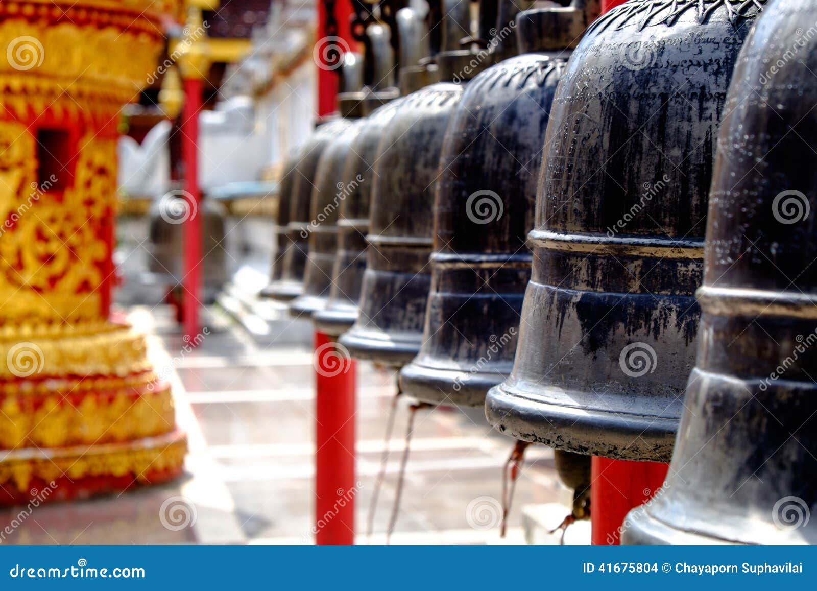 Bells at a temple stock photo. Image of temple, bells - 41675804