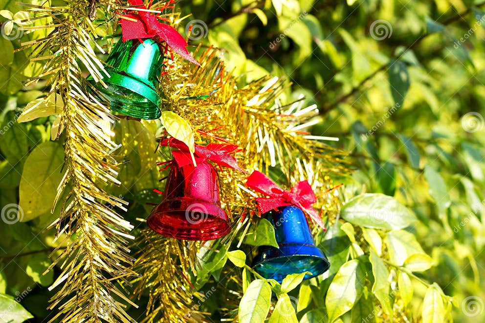 Bells on tree stock photo. Image of hanging, design, ornate - 28097522