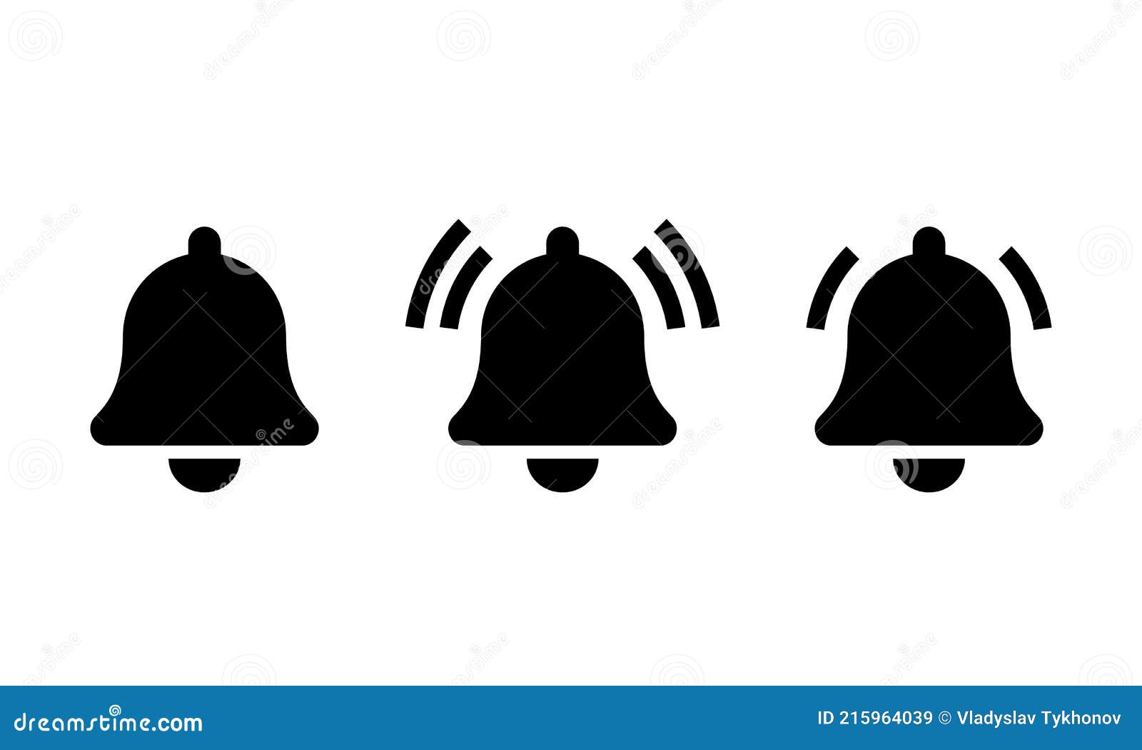 Bells Vector Icons Set. Bell Notification Symbol Isolated. Vector ...