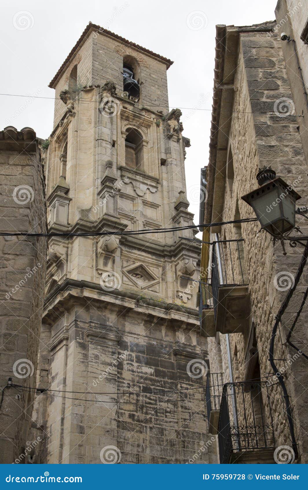 Belltower of Calaceite stock photo. Image of tourism - 75959728