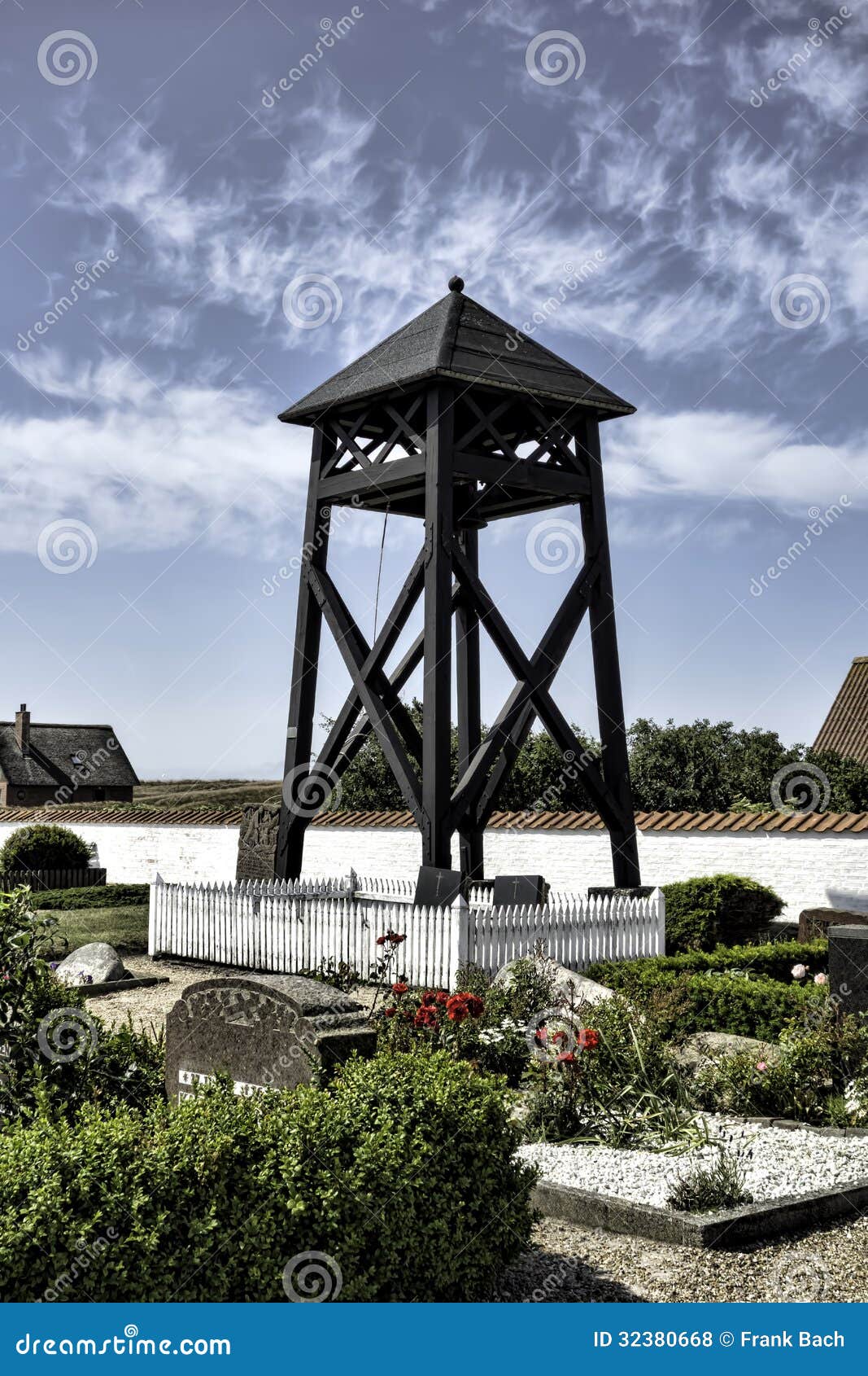 Belltower of the Church on Mando, Denmark Stock Photo - Image of church ...