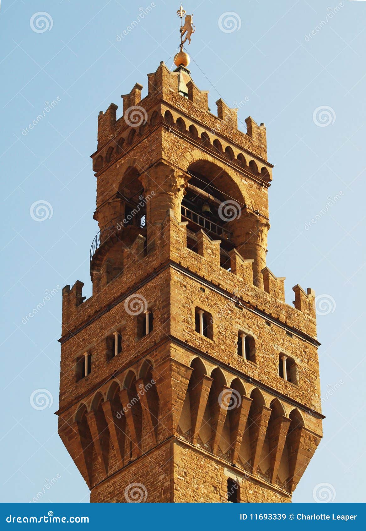 Belltower, Florence in Italy Stock Image - Image of stairway, italian ...