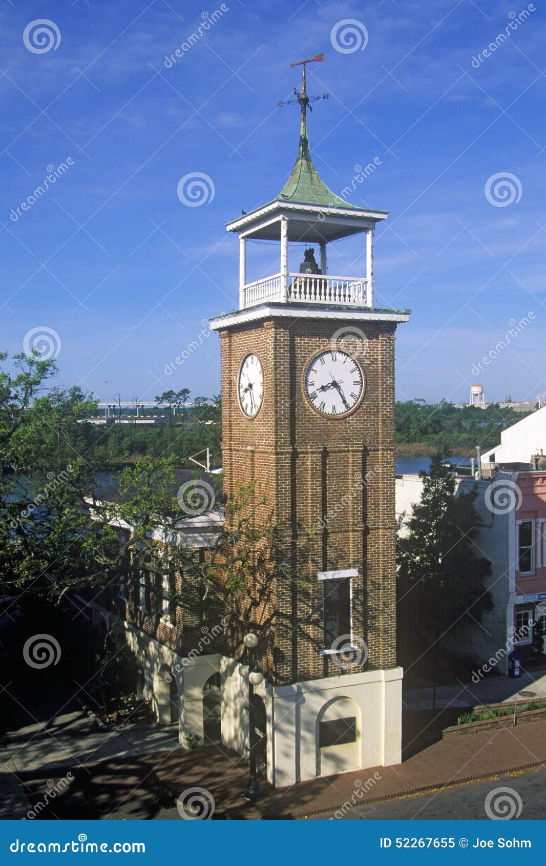 Belltower of the Rice Museum in Georgetown Historic Waterfront, SC ...