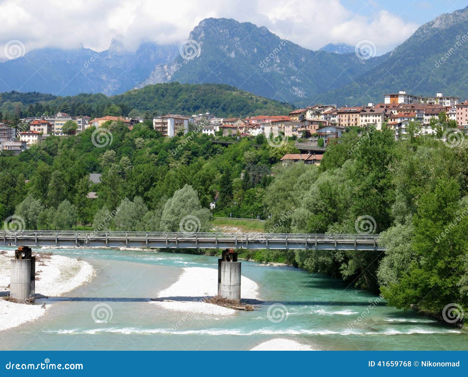 Belluno Bridge River Italy stock photo. Image of stunning - 41659768