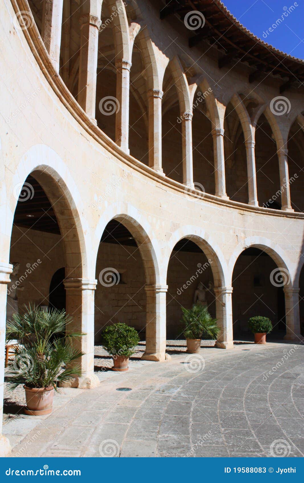 Bellver castle stock image. Image of palma, blue, middle - 19588083