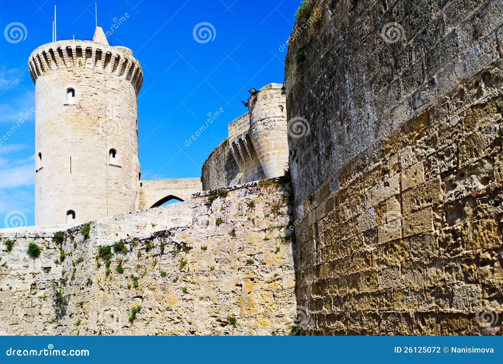 Bellver castle stock photo. Image of antique, europe - 26125072