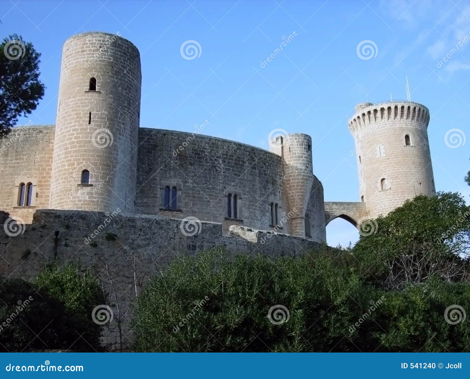 Bellver Castle 4 stock photo. Image of spain, fortress - 541240