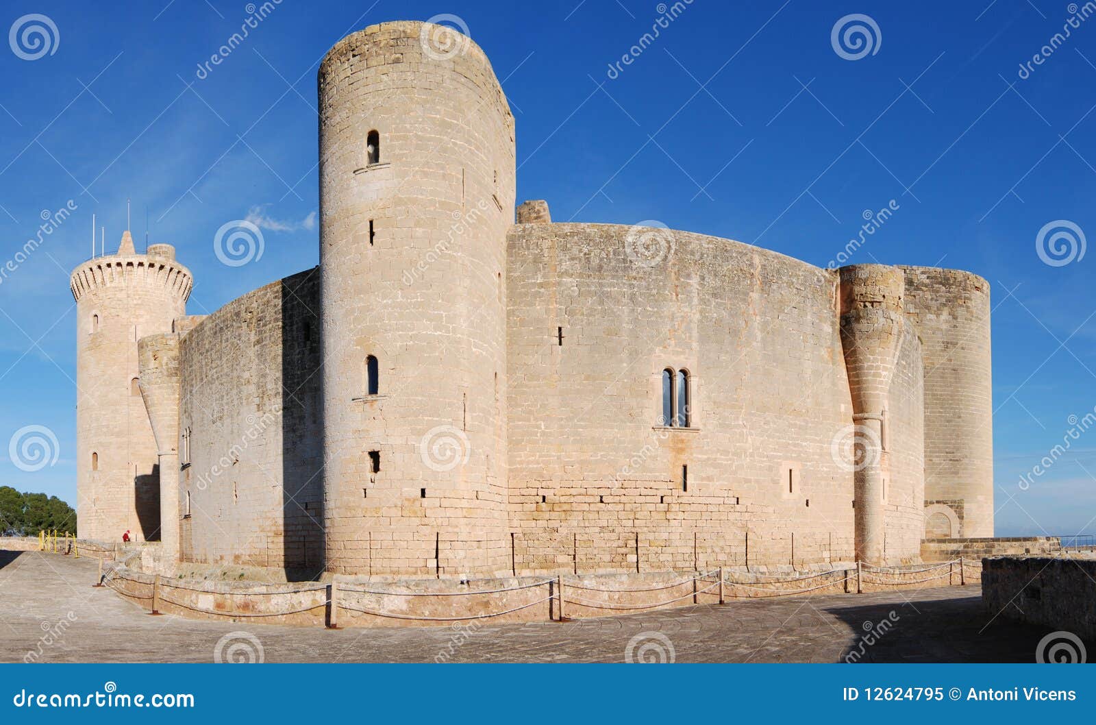 Bellver Castle (Majorca) stock image. Image of historical - 12624795