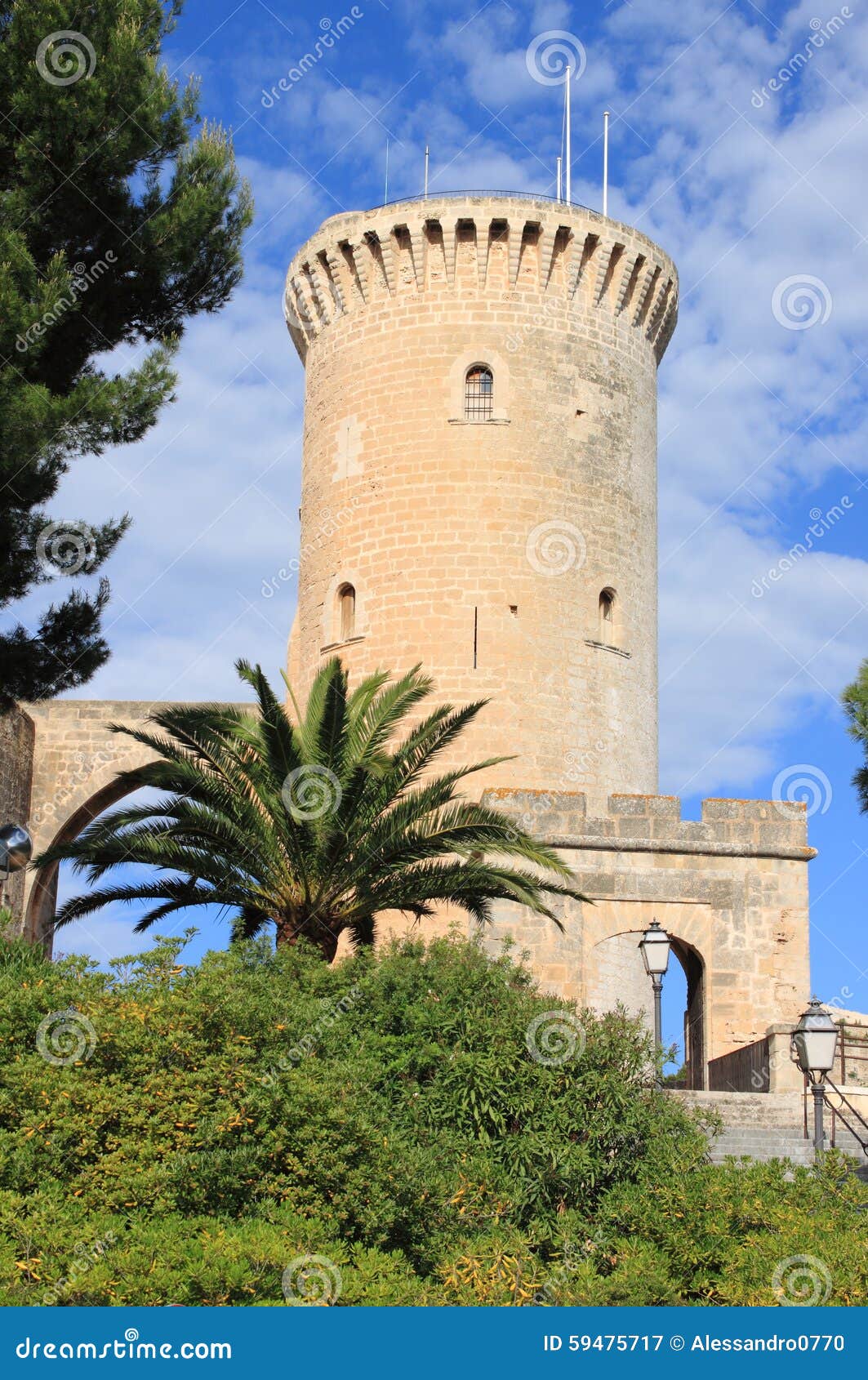 Bellver Castle in Palma De Mallorca Stock Image - Image of belver ...