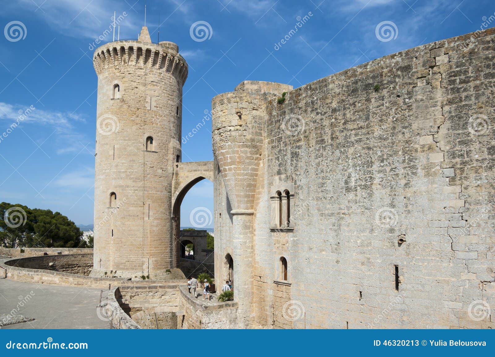 Bellver castle stock image. Image of monument, middle - 46320213