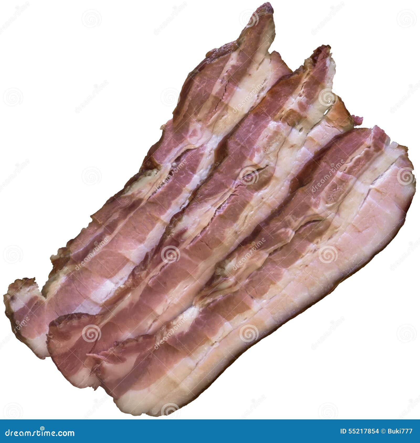 Bacon Rashers Isolated On White Background Stock Photo - Image of bacon ...