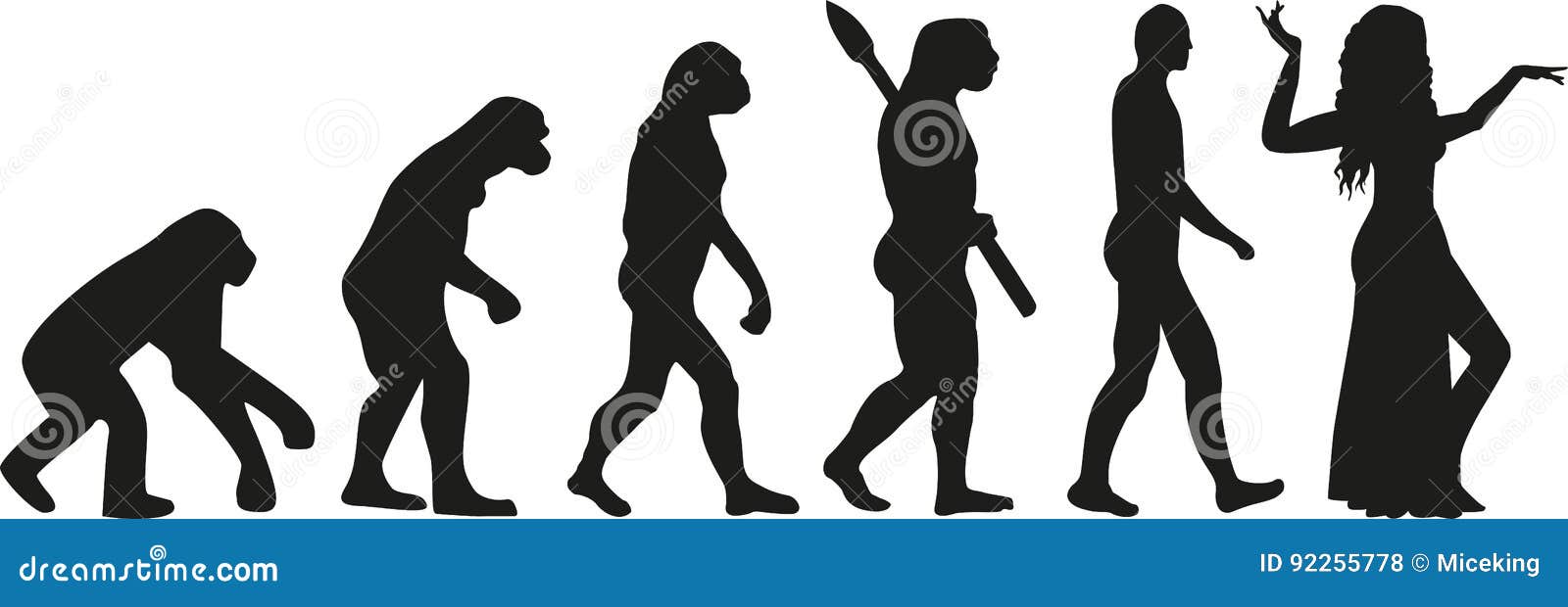 Belly dance evolution stock vector. Illustration of people - 92255778