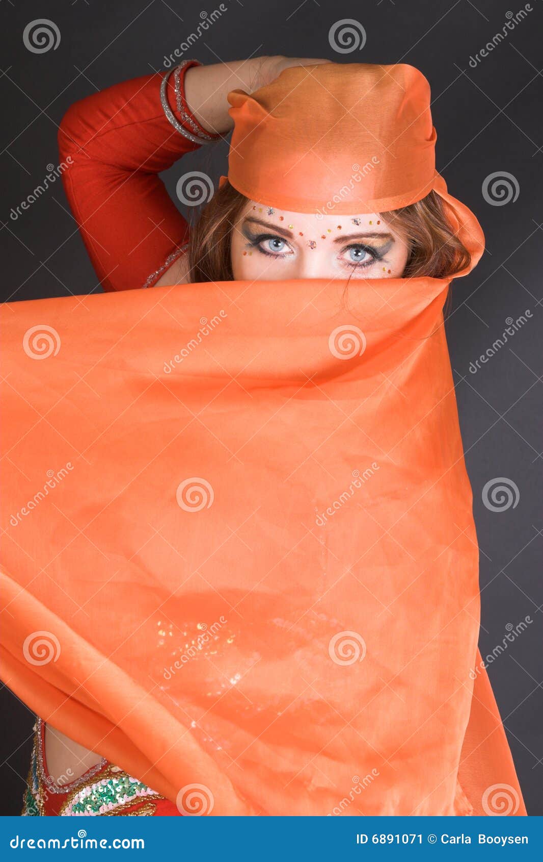 Belly Dancer in Red stock image. Image of belly, decorations - 6891071