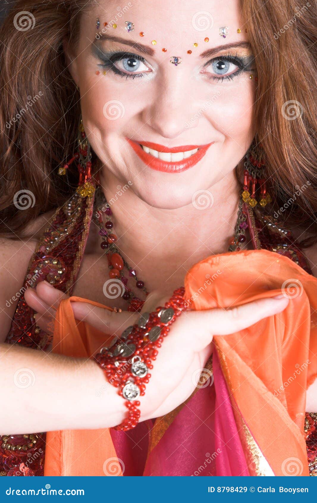 Belly Dancer in Red stock image. Image of costume, bling - 8798429