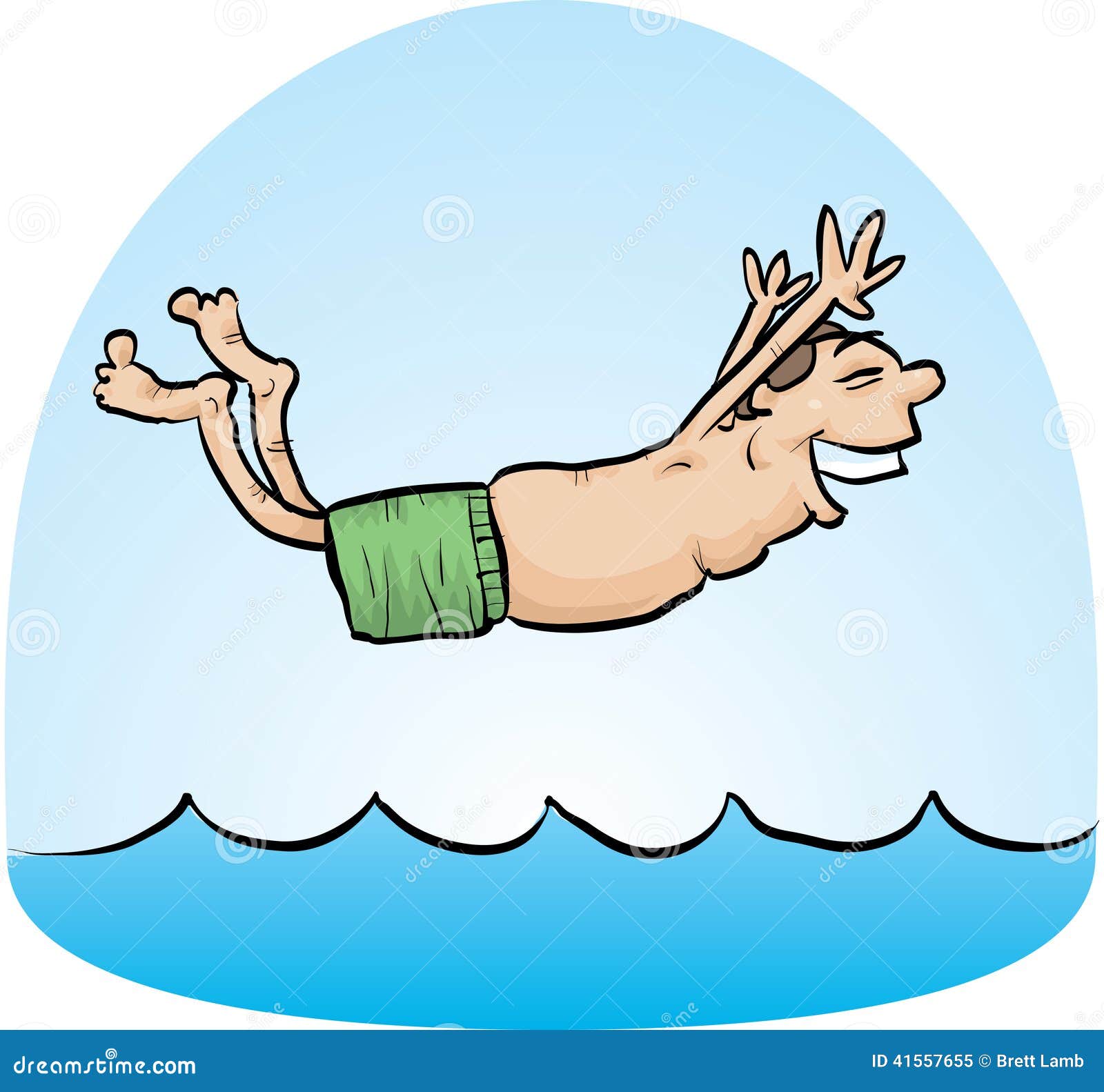 Belly Flop Man Stock Illustration - Image: 41557655
