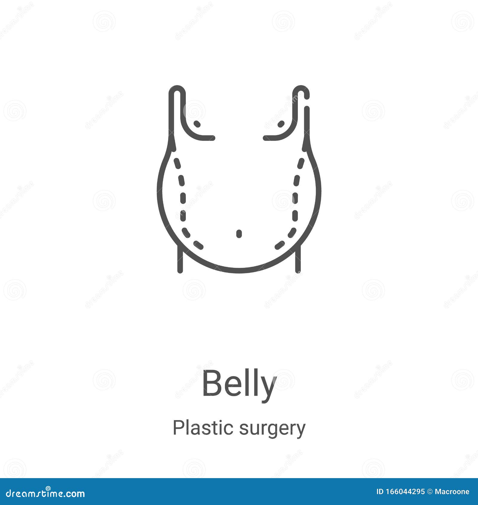 Belly Icon Vector From Plastic Surgery Collection. Thin Line Belly ...