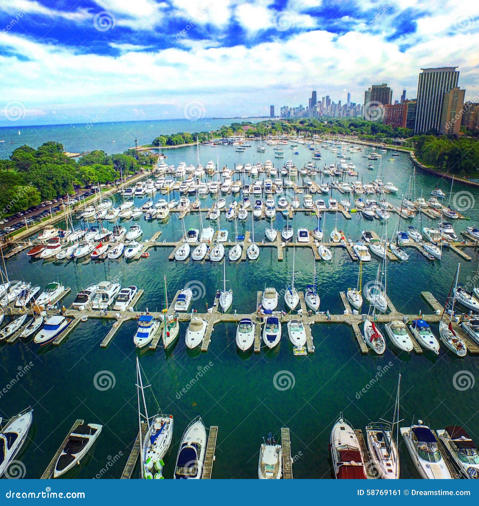 Belmont Harbor is Busy stock image. Image of belmont - 58769161