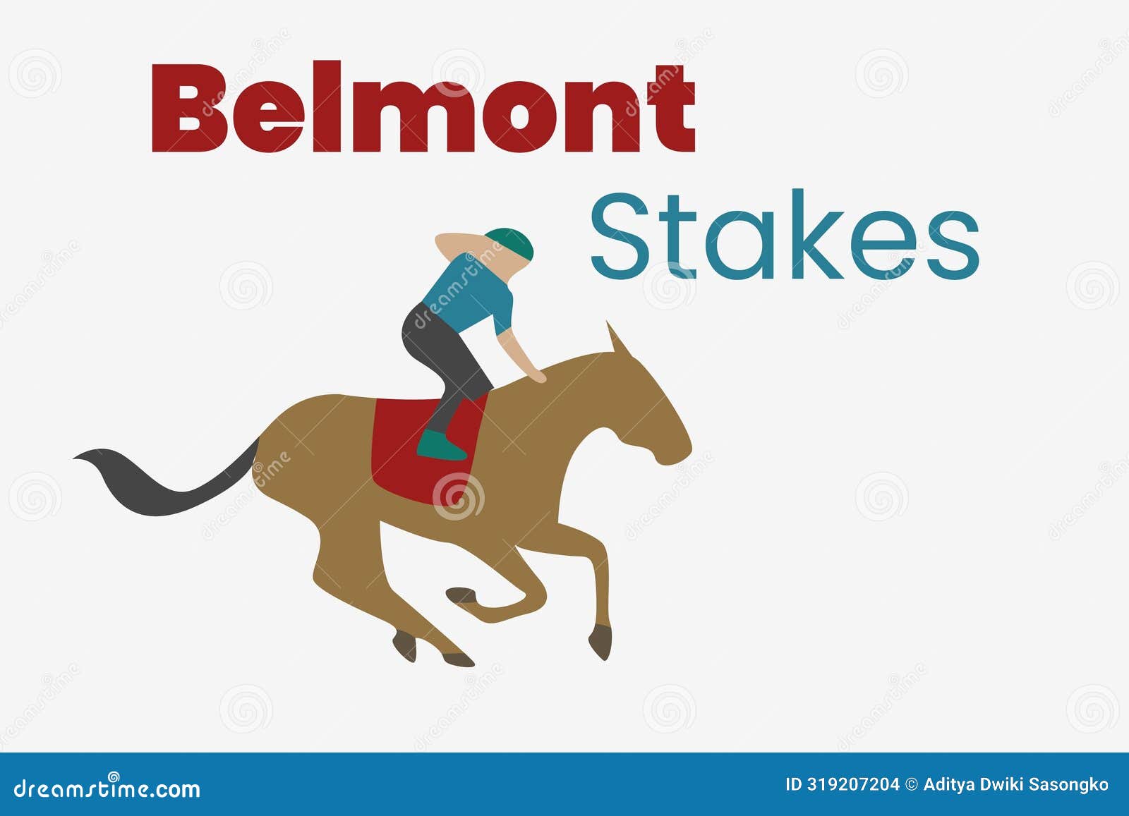 Belmont stakes poster stock vector. Illustration of ride - 319207204