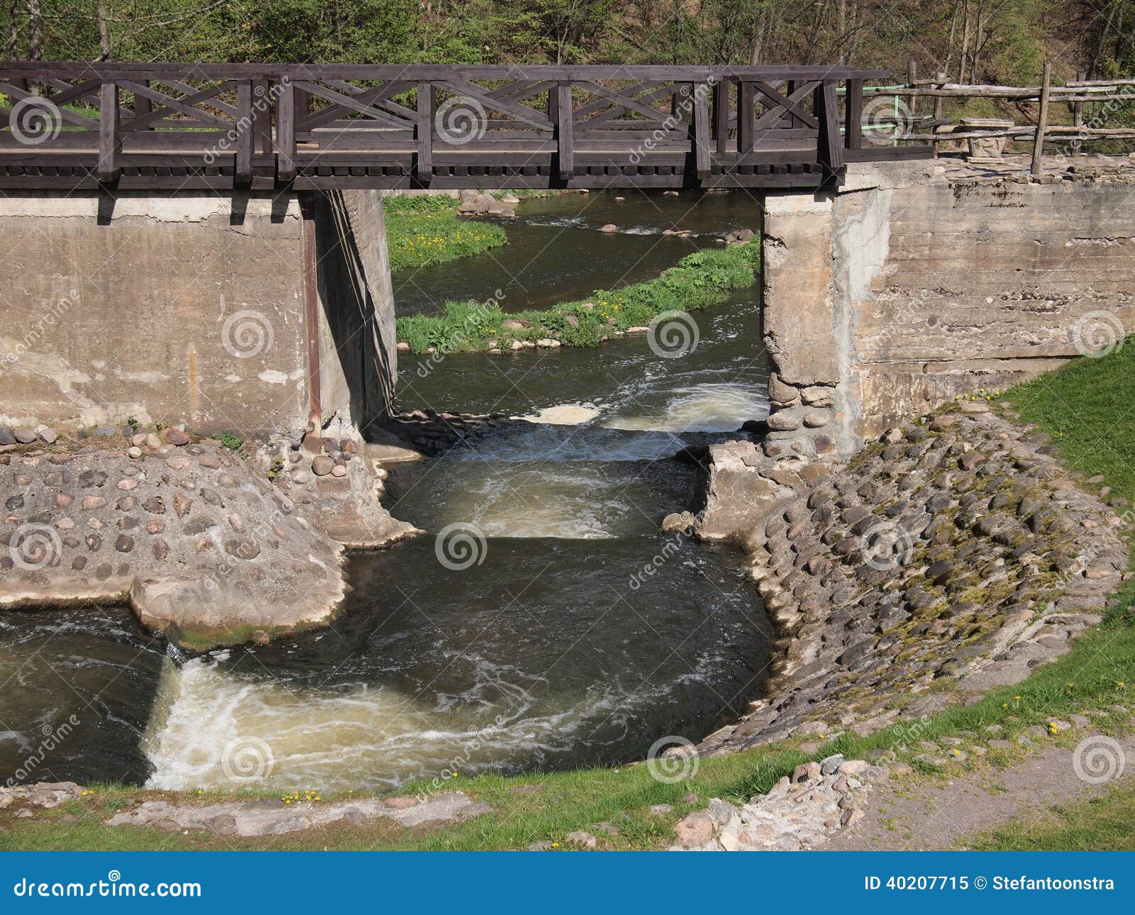 Belmontas Waterfalls (Vilnius, Lithuania) Stock Image - Image of ...