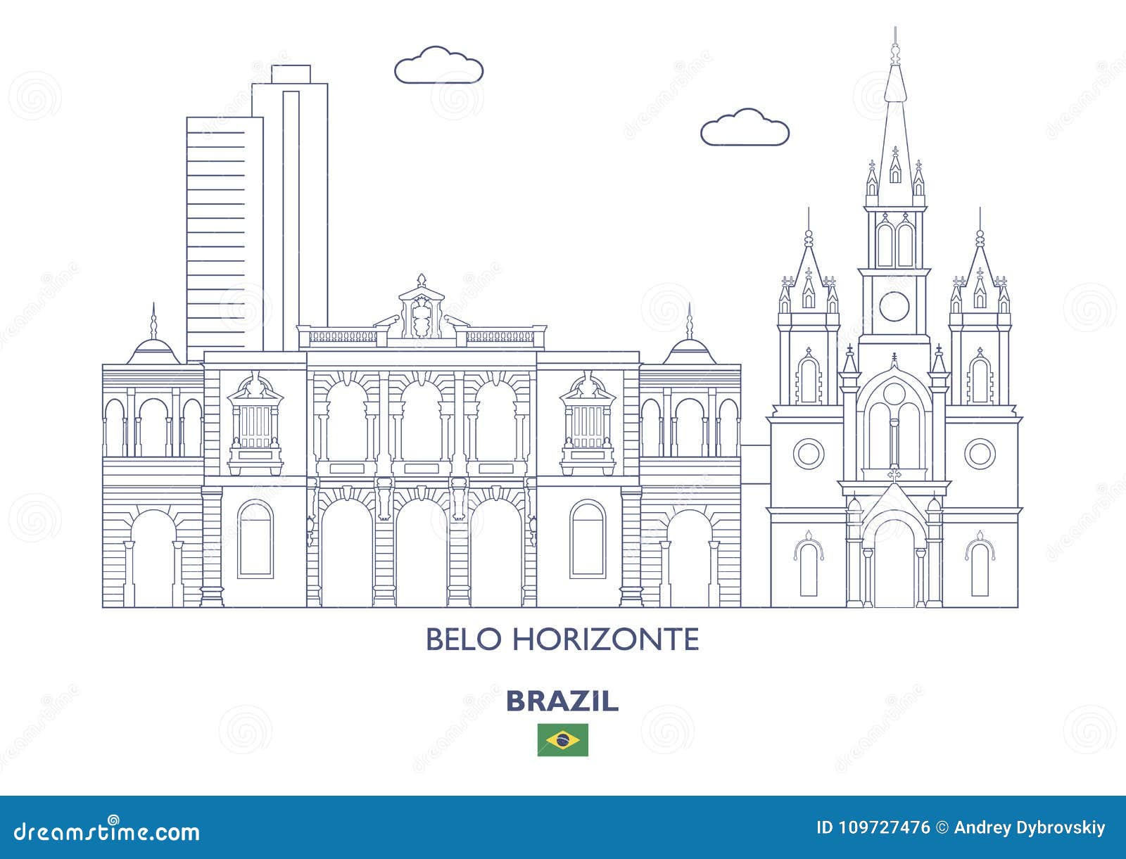 Belo Horizonte City Skyline, Brazil Stock Vector - Illustration of ... Belo Horizonte City Skyline, Brazil Stock Vector - Illustration of ...