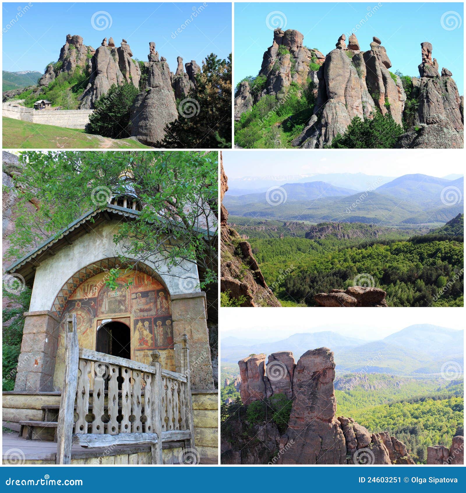 The Belogradchik Rocks and Chapel Stock Image - Image of hike ...